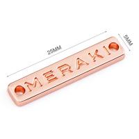 Quality Garment Accessories Customized Metal Clothing Labels Rose Gold Name Tags for for sale