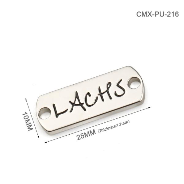 Quality Style User-Friendly Garment Labels for Custom Metal Sewing Tag on Swimwear and for sale