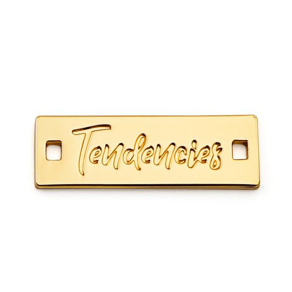 Quality Style User-Friendly Garment Labels for Custom Metal Sewing Tag on Swimwear and for sale