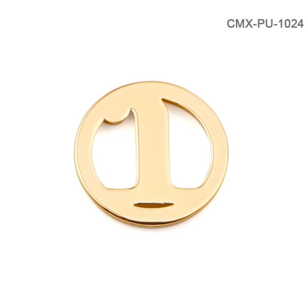 Quality Custom Size Round Metal Plate For Abayas Golden Plating Sewn Sustainable for sale