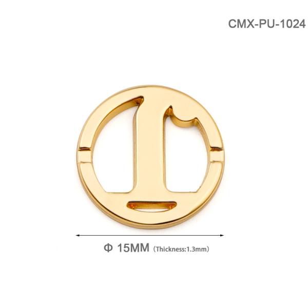 Quality Custom Size Round Metal Plate For Abayas Golden Plating Sewn Sustainable for sale