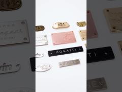 Garment Bikini Metal Logo Tag Sew Metal Clothing Labels Custom Metal Label For Swimwear
