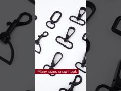 Nickel-free 1.5 Inch Swivel Hook for Sling Bag Standard Size Matt Black Metal Snap Hook