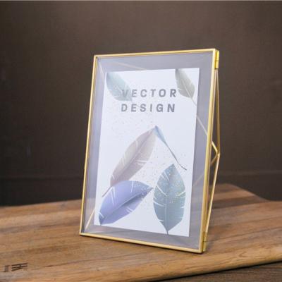 China New Design Glass Photo Frame with Hollow Bracket Fashion Photo Frame for sale