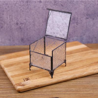 China Wholesale Glass Terrarium Box Square Glass Jewellery Boxes Black Frame for sale