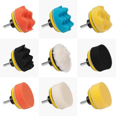 Cina Le spugne di lucidatura dell'automobile 22PCS perforano i cuscinetti di lucidatura a 3 pollici del tampone a cuscinetti per lucidare in vendita