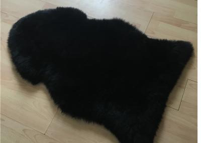 Cina Il nero grigio reale della coperta di preghiera della pelle di pecora dell'Australia ha tinto la coperta lunga della lana della pelle d'agnello in vendita