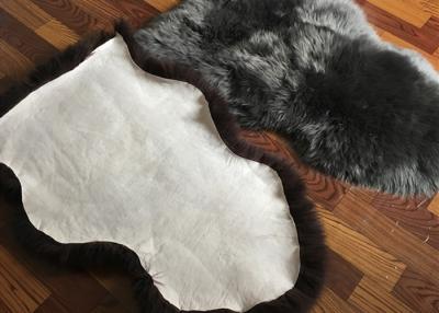 Cina Slittamento tinto Grey reale lungo della coperta della pelle di pecora della lana anti per il gioco del bambino del salone in vendita