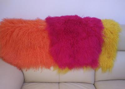 Cina Coperta mongola della pelle di pecora tinta morbidezza di lusso per le coperte decorative del tiro del sofà del letto  in vendita