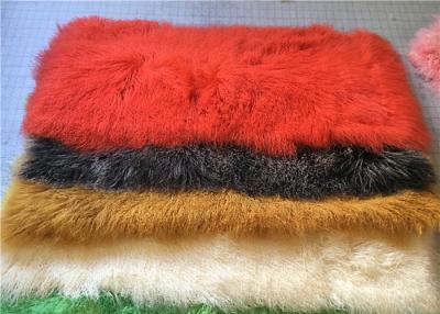中国 淡いブルーの長い毛のカスタマイズされたサイズのモンゴルの羊皮の敷物の椅子カバー 販売のため