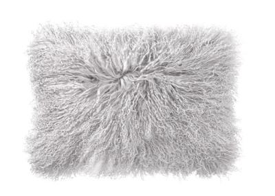 China Warm Real Fur Pillow Covers , Customized Decorative Mongolian Fluffy Cushions for sale