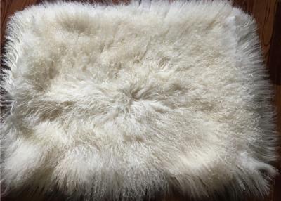 China Home Fluffy Genuine Mongolian Fur Pillow Ultra Soft With Rectangular Square Shape for sale