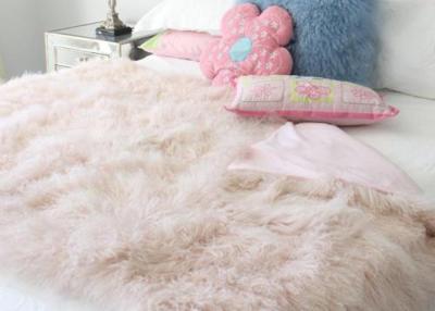 Cina Nuova lana rosa genuina del mongolian del Tibet dell'agnello della pelliccia di rosa pastello della coperta del tiro reale del piatto in vendita