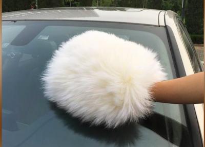 China Beide Zij de Autowasserettemitt van de Lamswolschapehuid voor/Auto die schoonmaken oppoetsen Te koop