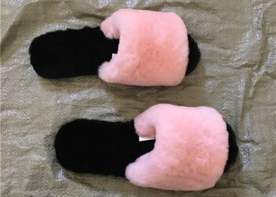China Thick Wool Grey Sheep Wool Slippers Open Toe Warm Fur For Winter Indoor for sale