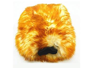 China Handmade Soft Sheepskin Car Wash Mitt Long Hair Wool For Scratch Free for sale