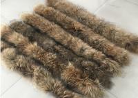 China Detachable Natural Raccoon Fur Collar Hood Long For Men Jacket Coat 80cm for sale