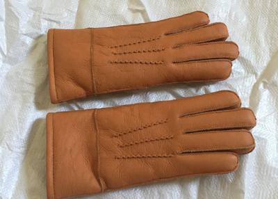 Cina Guanti m./L dimensione della pelle di pecora più caldi di Brown di shearling genuino per i bambini/adulti in vendita