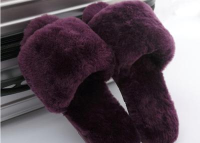 Lamb Fur Fuzzy Sheepskin House Slippers Winter Indoor For Keeping Warm