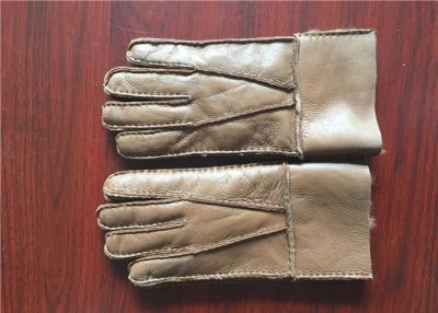 Cina Guanti della pelle di pecora più caldi della pelliccia spessa delle donne fatti a mano con il rivestimento della lana merino in vendita