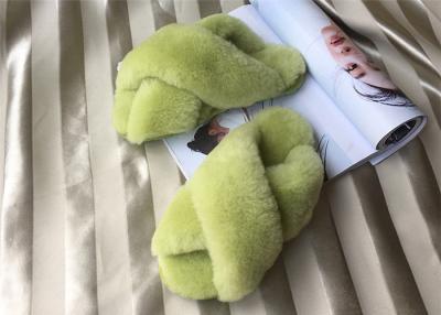 China Pele de borracha da pele de carneiro dos deslizadores abertos reais de lãs dos carneiros do dedo do pé única para o inverno à venda