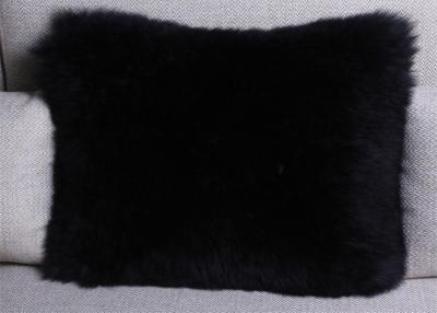 Cina Cuscini di tiro lunghi della pelliccia del nero della lana, cuscinetto medico della sedia della pelle di pecora dei capelli di Fulffy nessun materiale da otturazione in vendita