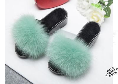 Cina Slittamento di Fox della peluche delle donne di inverno anti delle pantofole reali della pelliccia con la sogliola della gomma di EVA in vendita