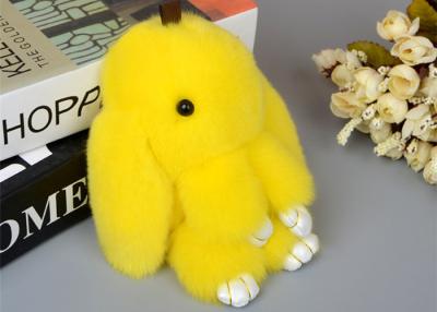 China OEM 13 -20 Cm Rabbit Fur Bunny Keychain Hang Tag For Garment / Decoration for sale