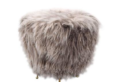 Cina Copertura lunga dell'ottomano della lana della pelliccia dei capelli ricci del Tibet della pelliccia naturale mongola genuina dell'agnello in vendita