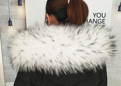 China Raccoon fur collar Luxury Real Long Raccoon Fur Detachable Collar for Jacket for sale