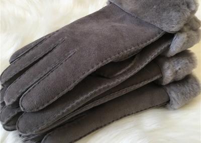 Cina Guanti di inverno della pelliccia dell'agnello delle signore delle donne di cucitura a mano dei guanti della pelle di pecora di shearling in vendita