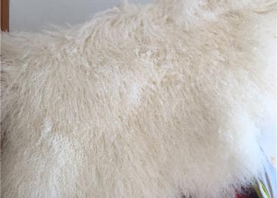 Cina Copertura riccia del piatto della lana della pelle di pecora del pellame 100% dei capelli del Tibet della pelliccia lunga mongola dell'agnello in vendita