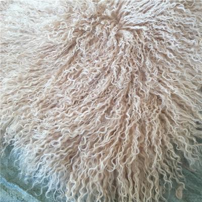 Cina Cuscino mongolo della lana d'agnello dei capelli della pelle di pecora delle pecore del cuscino riccio reale lungo della pelliccia in vendita