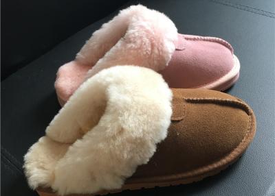 中国 女性本物の羊皮のスリッパのラバは非堅い唯一レディース冬の暖かいスリッパを入れます 販売のため