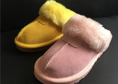中国 女性本物の羊皮のスリッパのラバは非堅い唯一レディース冬の暖かいスリッパを入れます 販売のため