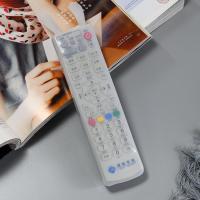 China Custom Universal Silicone Remote Cover 185x46x20mm Transparent Nontoxic TV AC Protector for sale