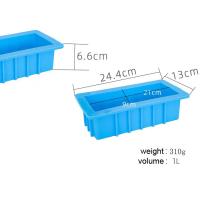 China Custom 1L Rectangle Silicone Baking Mold Non-Stick Bread Toast Mold 24.4x13x6.6cm for sale