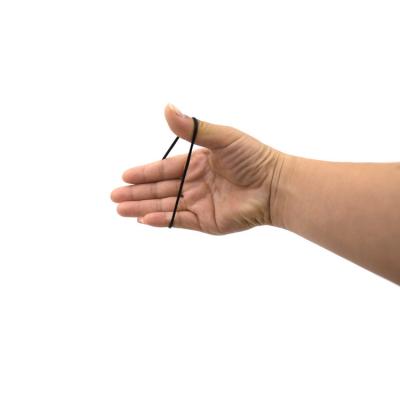 Cina Legami neri dei capelli del silicone di spessore 3mm, elastici pratici del silicone per capelli in vendita