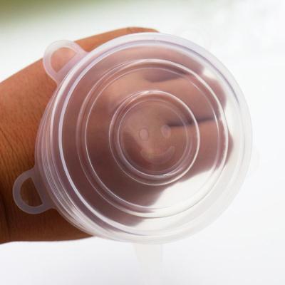 China Tampas reusáveis do estiramento do silicone do produto comestível para as bacias recicláveis à venda