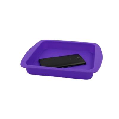 China Molde durável Pan Anti Falling Multicolor do bolo do silicone do quadrado à venda