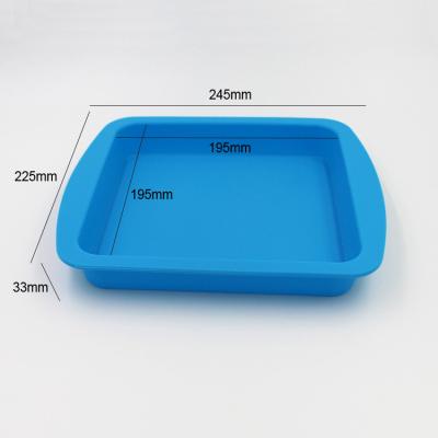 China Molde durável Pan Anti Falling Multicolor do bolo do silicone do quadrado à venda