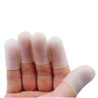 China Transparent Reusable Silicone Finger Sleeves Size 19x36mm 23x36mm Multipurpose Durable for sale