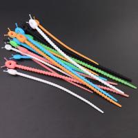 China Reusable Silicone Cable Ties Adjustable 150mm 180mm 200mm Removable Elastic Straps for sale
