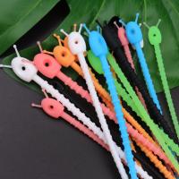 China Reusable Silicone Cable Ties Adjustable 150mm 180mm 200mm Removable Elastic Straps for sale