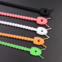China Reusable Silicone Cable Ties Adjustable 150mm 180mm 200mm Removable Elastic Straps for sale