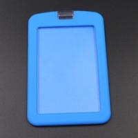 China Custom Silicone ID Card Holder 11x7x0.5cm Waterproof Dustproof for Student Work Bus for sale