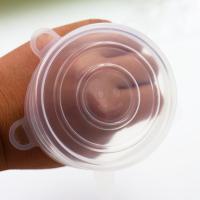 China Reusable Food Grade Silicone Stretch Lids 6 Sizes 6.5-20.5cm Airtight Microwave Safe for sale