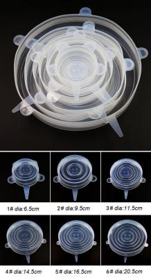 China Coberturas protetoras reutilizáveis ​​de silicone elástico inodoro para alimentos à venda