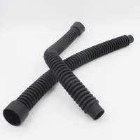 China Custom Black Silicone Corrugated Bellows Hose Pipe for Washing Machine Drainage for sale