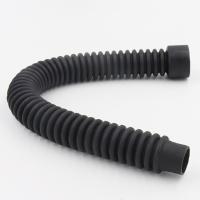 China Custom Black Silicone Corrugated Bellows Hose Pipe for Washing Machine Drainage for sale